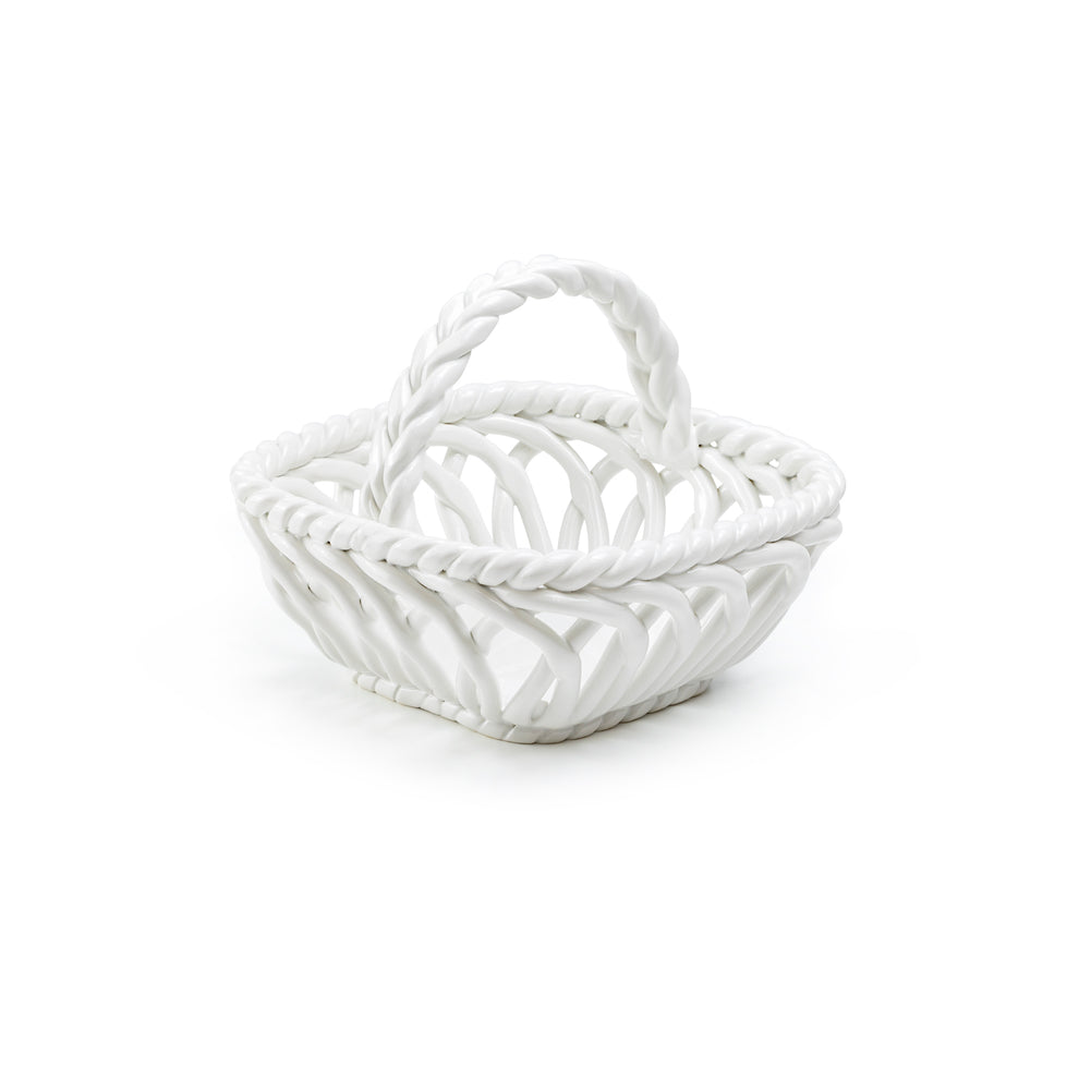 Potter's Studio Hand Woven Easter Medium Basket in White – Grace Teaware