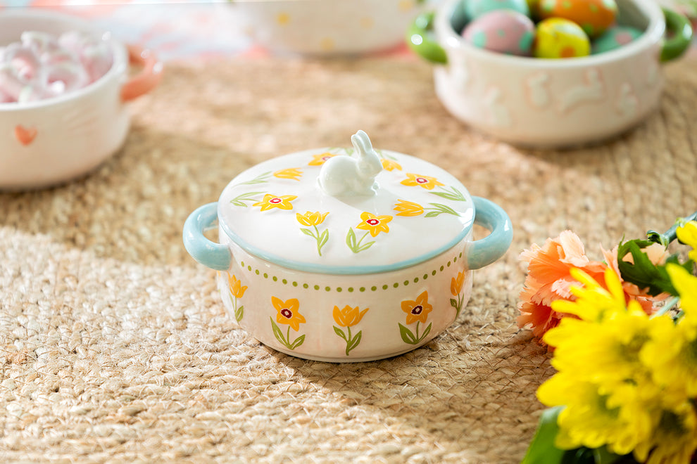 Spring Daffodil Bunny Mini Candy Jar – Grace Teaware